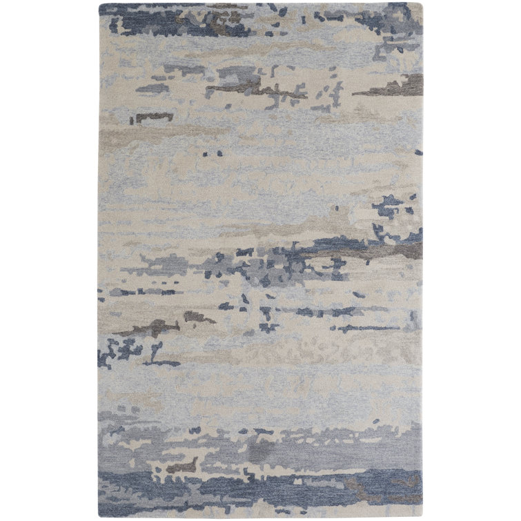 17 Stories Hand Tufted Wool Abstract Rug | Wayfair