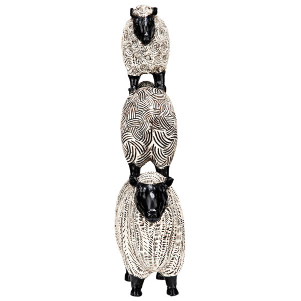 Design Toscano Stacked Sheep Spirit Animal Figurine & Reviews - Wayfair ...
