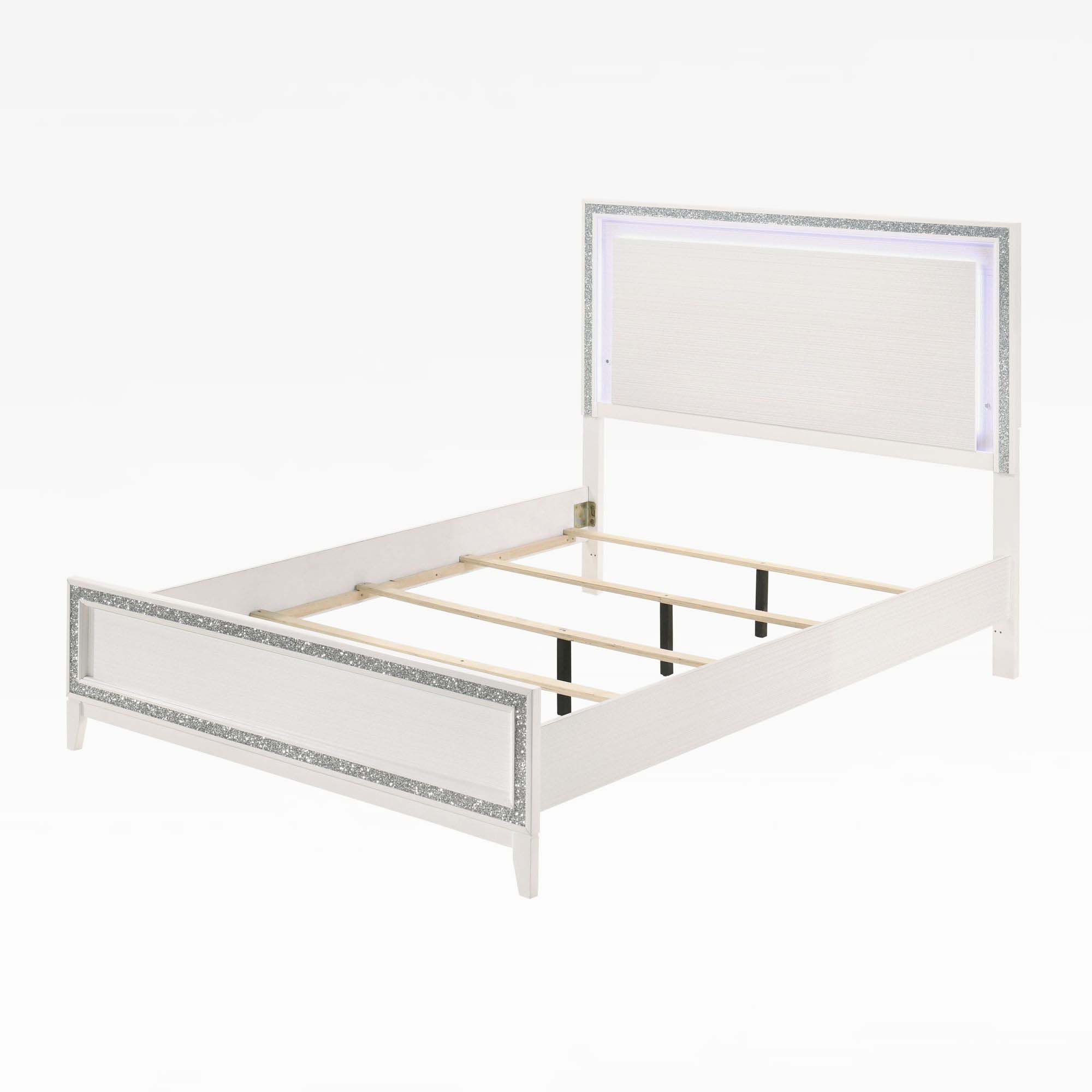 Mercer41 Panel Headboard King Bed With LED | Wayfair