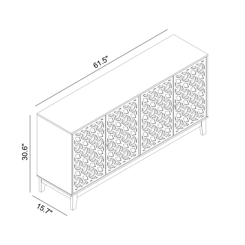 Winston Porter Trosclair 61.69'' Sideboard Buffet "& Reviews" | Wayfair