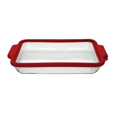 Rebrilliant Alta Glass Rectangular True Fit Cake Dish with Lid ...