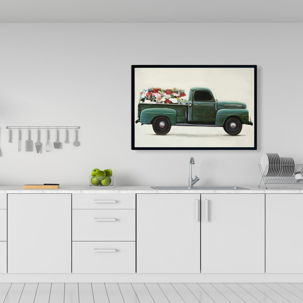 Begin Edition International Inc. " Flowers Farm Truck " on Canvas | Wayfair