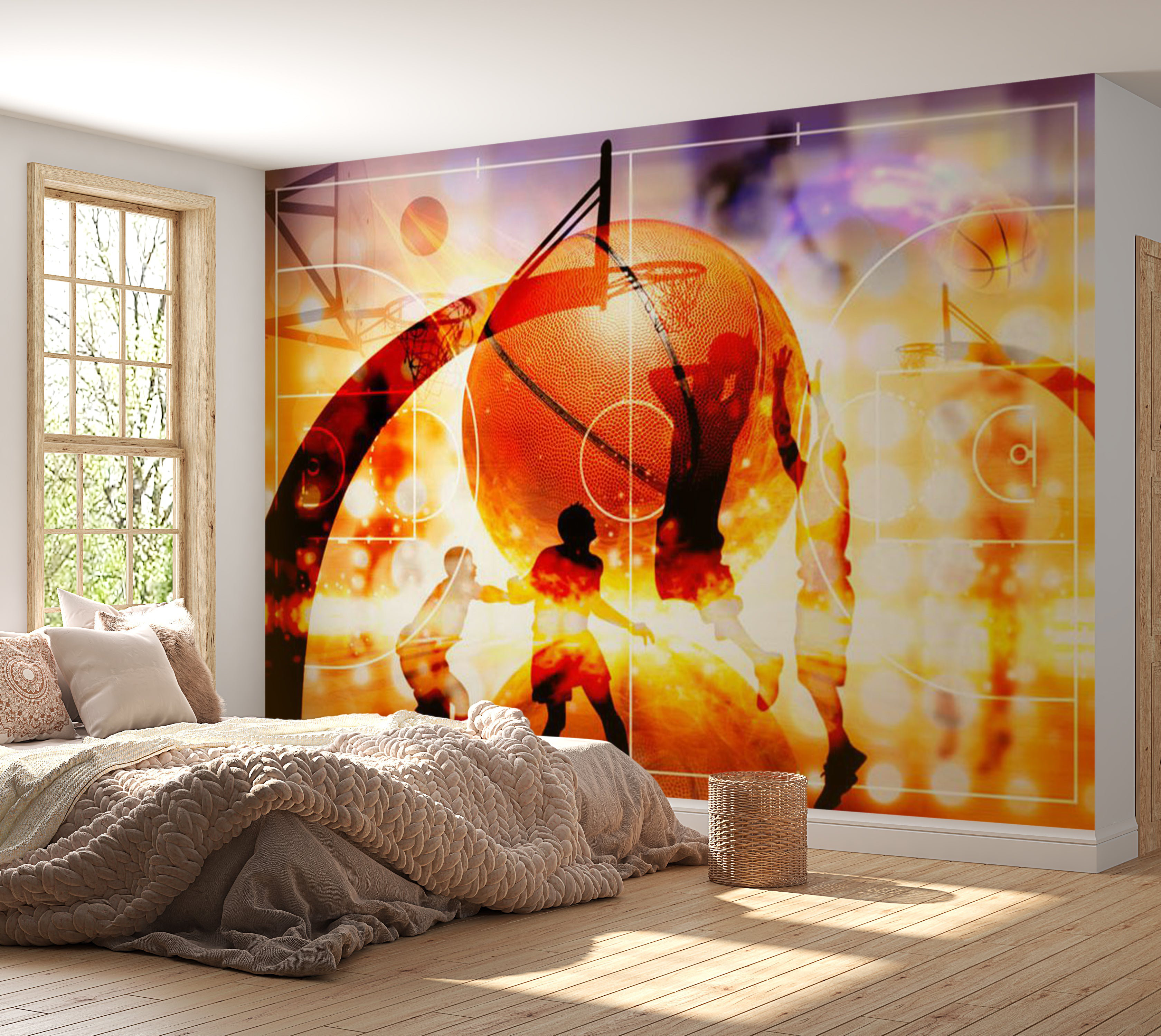 Hokku Designs Sports Wallpaper Wall Mural - Basketball - Wayfair Canada