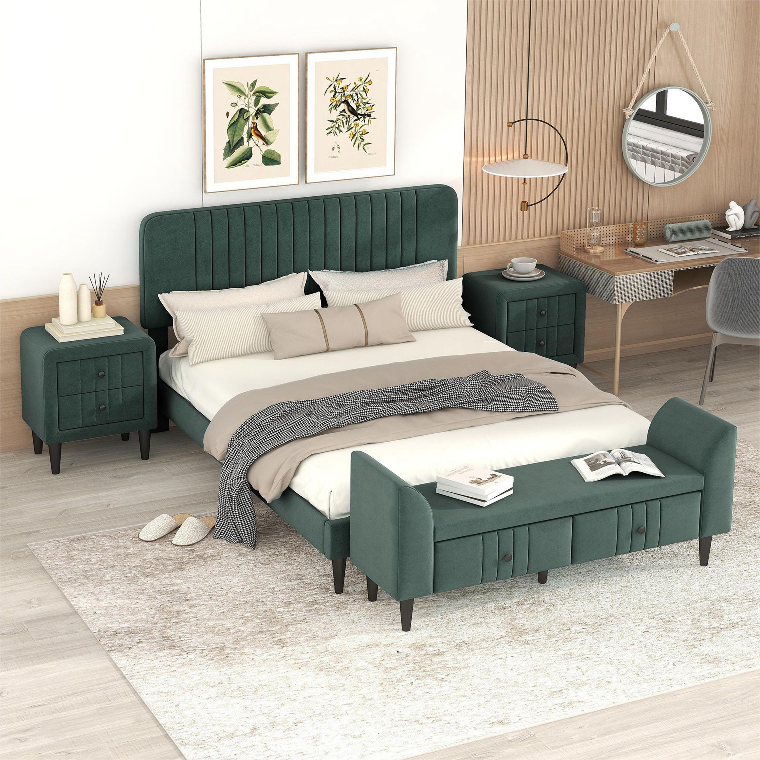 Mercer41 Zackerie Upholstered Platform Bed | Wayfair