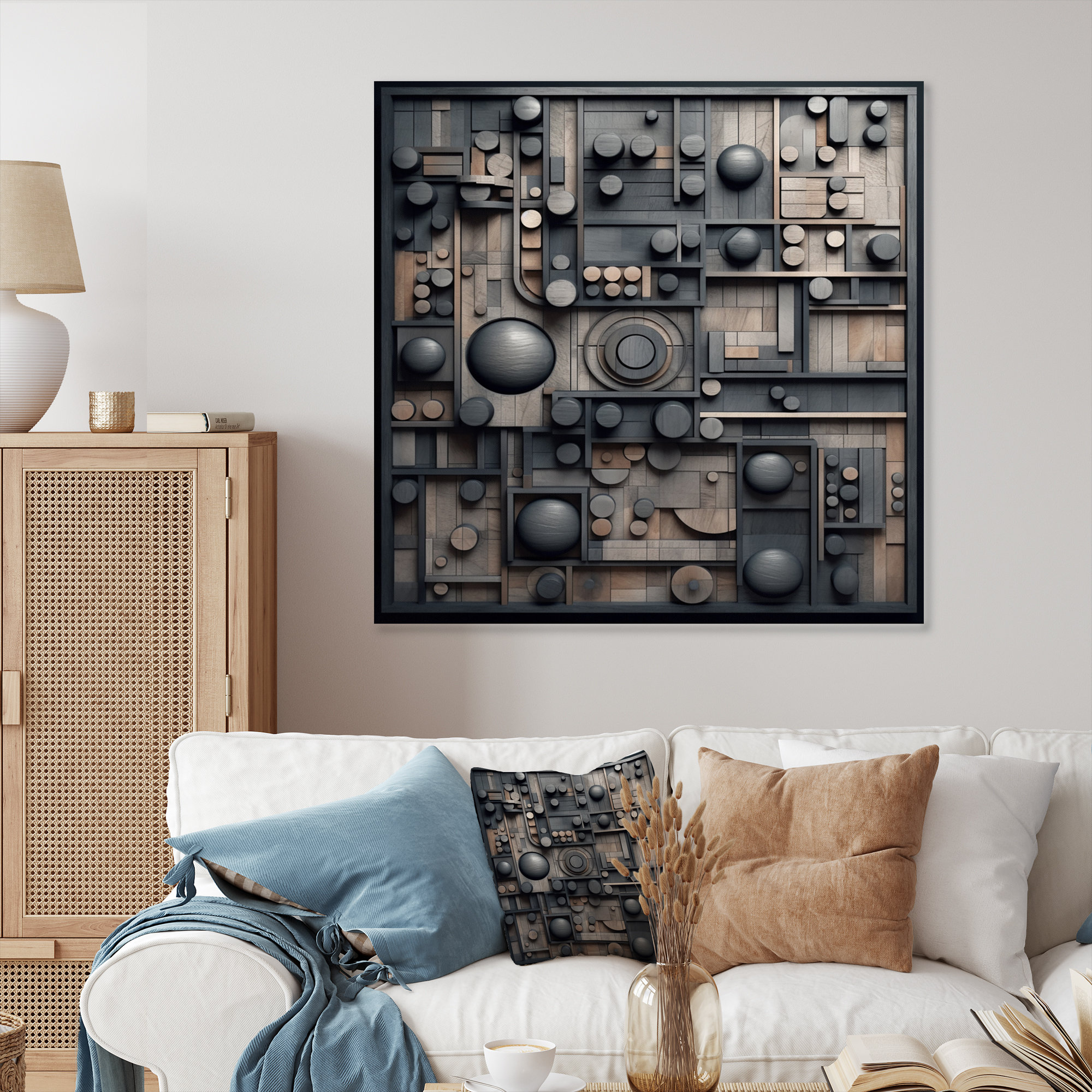 17 Stories Cubic Geometric Dreams II - Cubism Print on Metal | Wayfair
