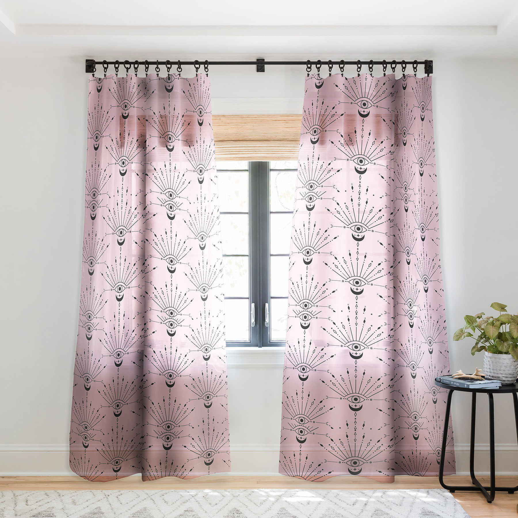 East Urban Home Emanuela Carratoni The Peacock Eye 1pc Sheer Window ...