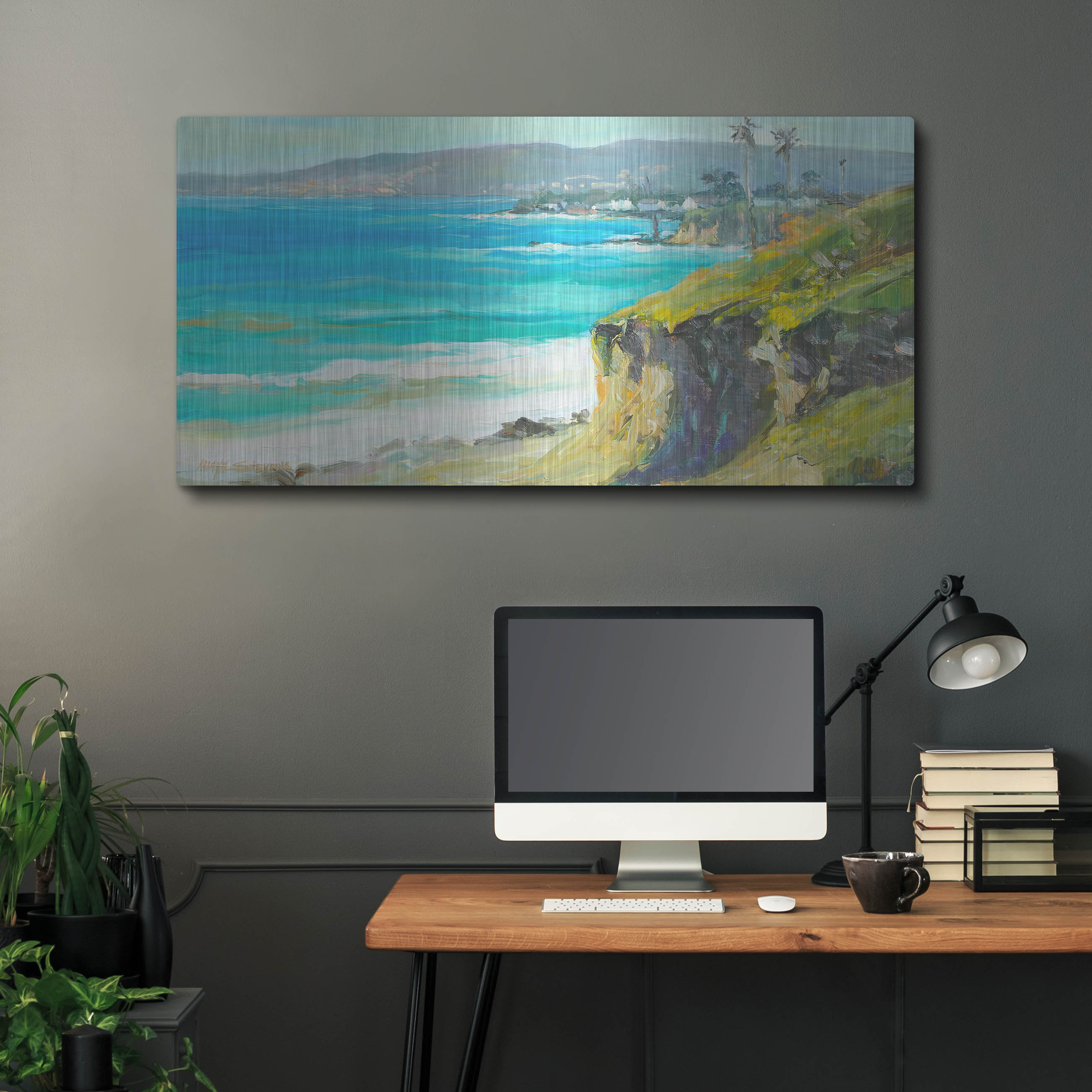 Luxe Metal Art 'Coast Cliffs' by Allayn Stevens Metal Wall Art, 48" x ...