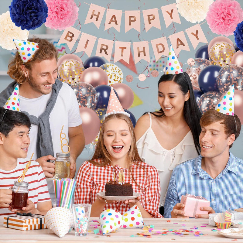 The Party Aisle™ Birthday Decorations, 60pcs, Women Girls Party ...