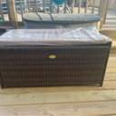 Barton 40'' W 60 Gallons Water Resistant Wicker Storage Bench in Brown ...