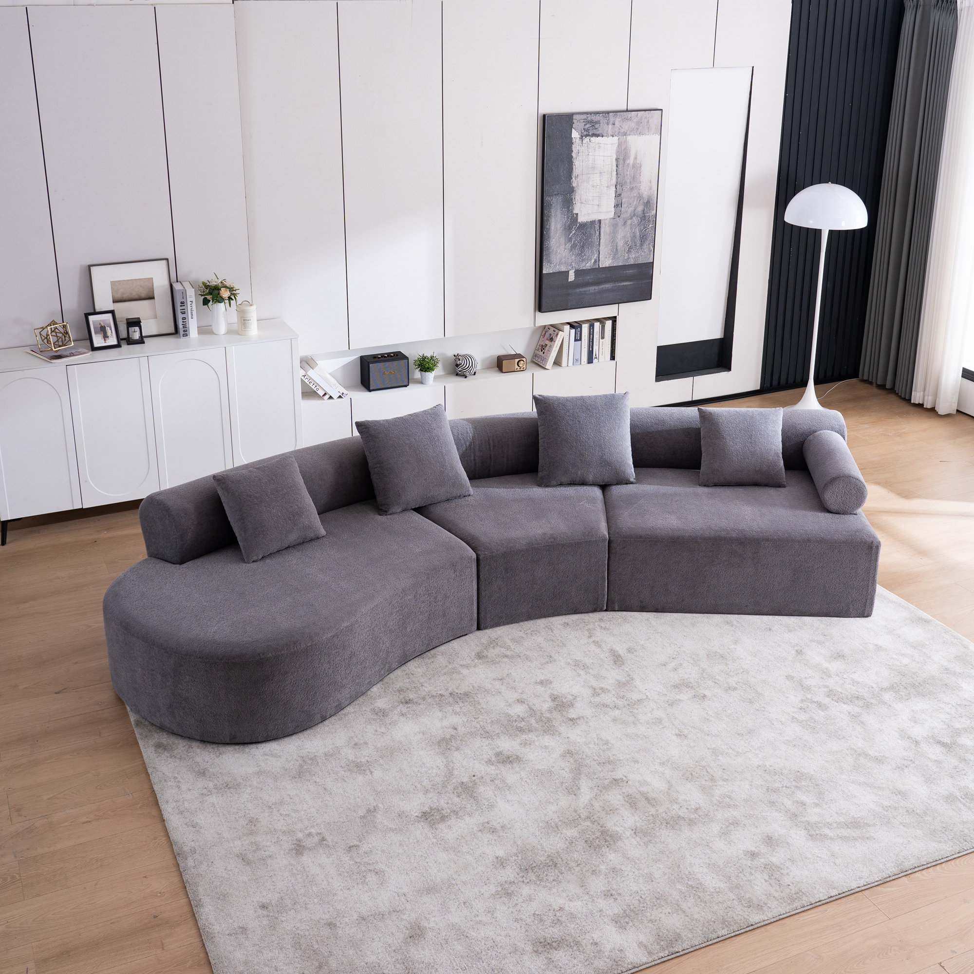 Orren Ellis Memory Foam Couch with Deep Seat and Chenille Fabric | Wayfair