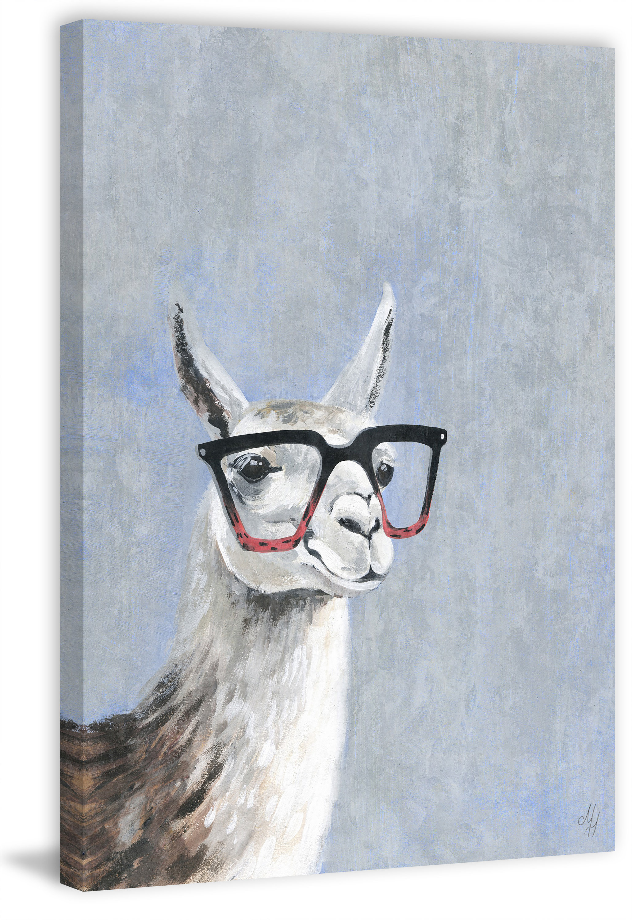 Harriet Bee Tyree 'Smart Llama IV' Canvas Art | Wayfair.ie