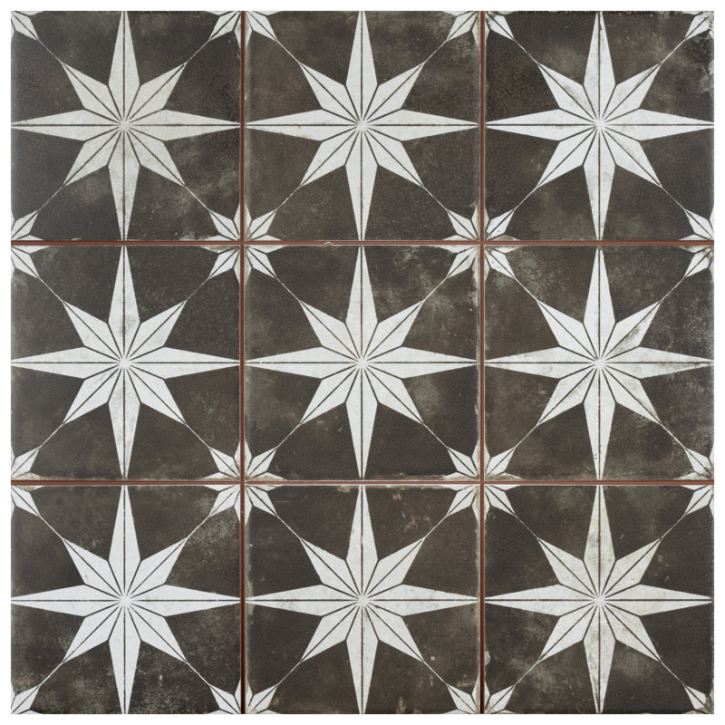 Merola Tile Harmonia 13" x 13" Ceramic Patterned Wall & Floor Tile ...