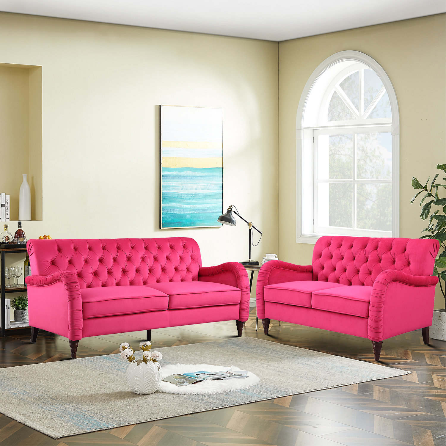House of Hampton® Goutham 2 - Piece Velvet Living Room Set - Wayfair Canada