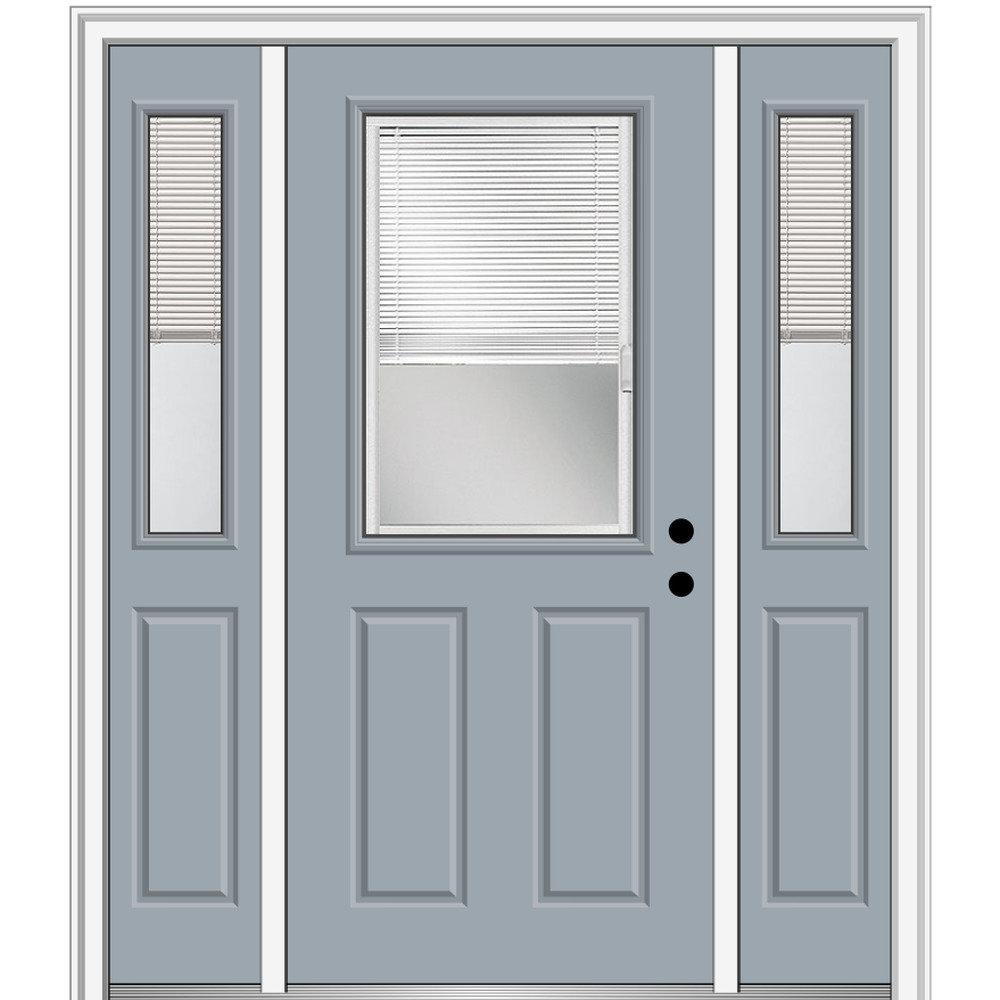 Verona Home Design Smooth Prefinished Fibreglass Prehung Front Entry ...