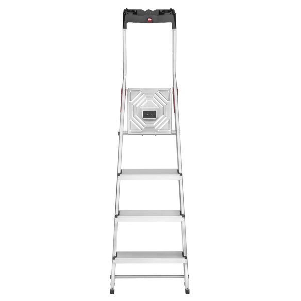 Hailo USA Inc. Hailo L60 4-Step Aluminum Step Ladder with 330 lb. Load ...