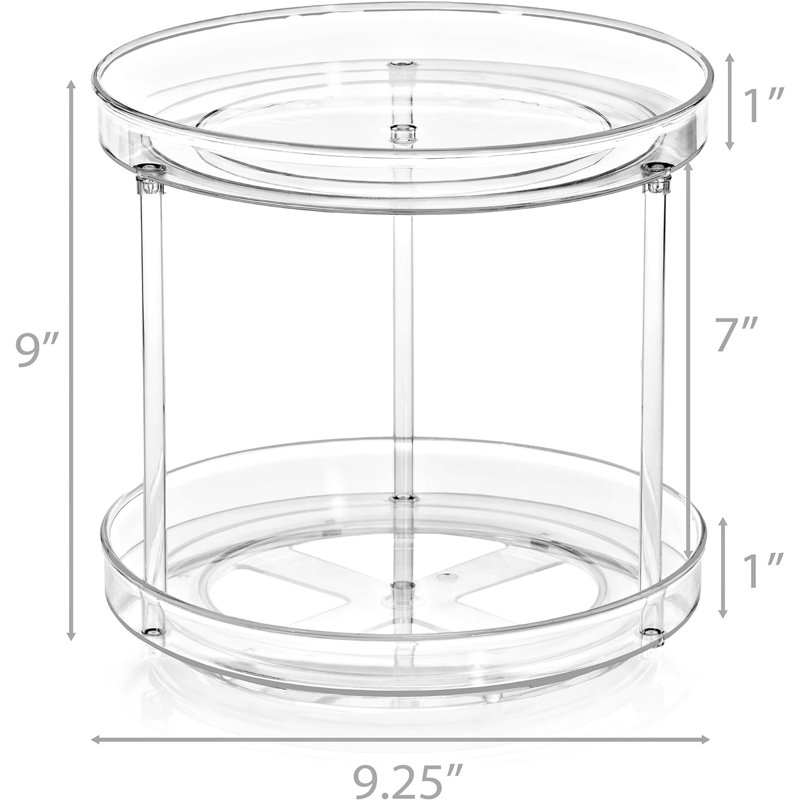 Sorbus 2 Tier 9" D Clear Acrylic Lazy Susan | Wayfair