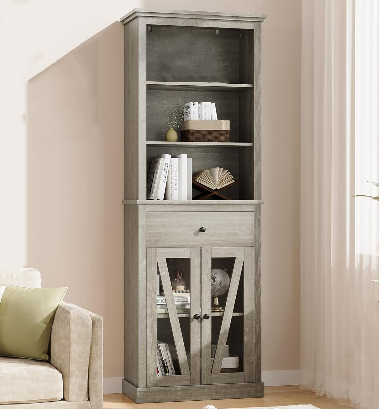 Lark Manor™ Double Door Single Drawer High Cabinet Storage Cabinet ...