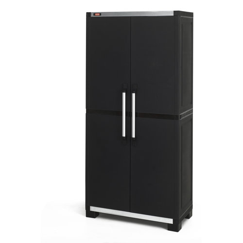 Keter XL Pro Storage Cabinet and Tool Organizer with Lockable Doors and ...