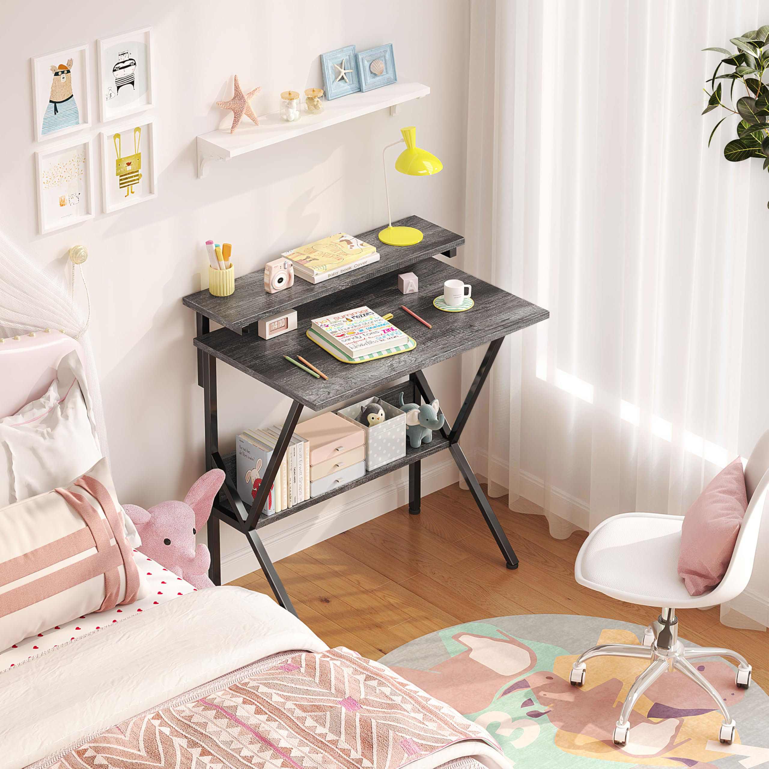 17 Stories Small Desk, Small Computer Desk For Small Spaces, 27.5 Inch ...