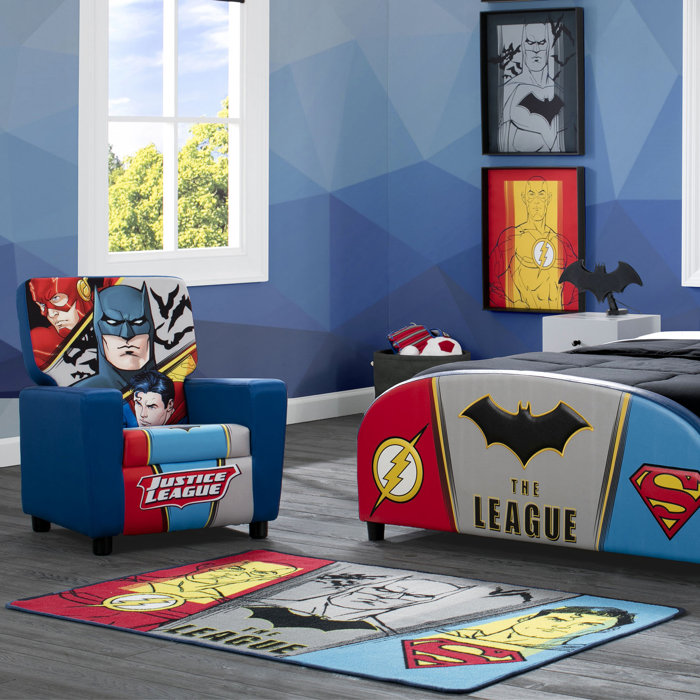 Delta Children Comics Justice League Red/Blue Area Rug & Reviews | Wayfair