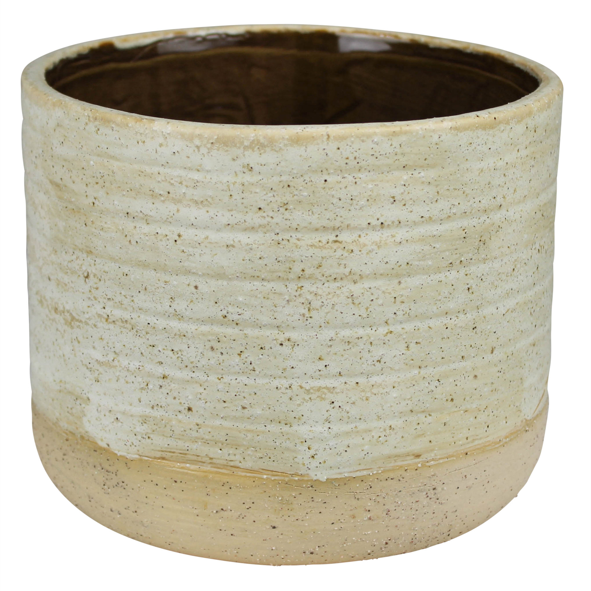Union Rustic Umbria Cachepot, Ceramic, White - Lrg | Wayfair
