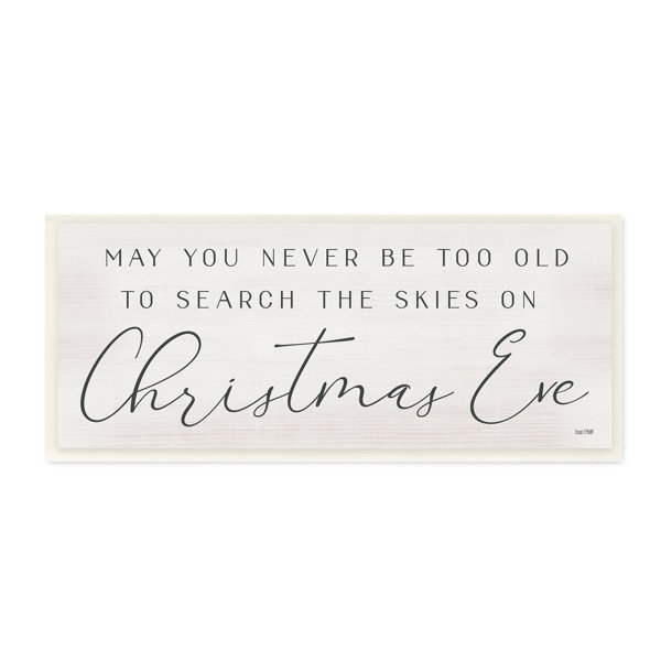 Stupell Industries " Inspiring Christmas Eve Typography Sentiment ...