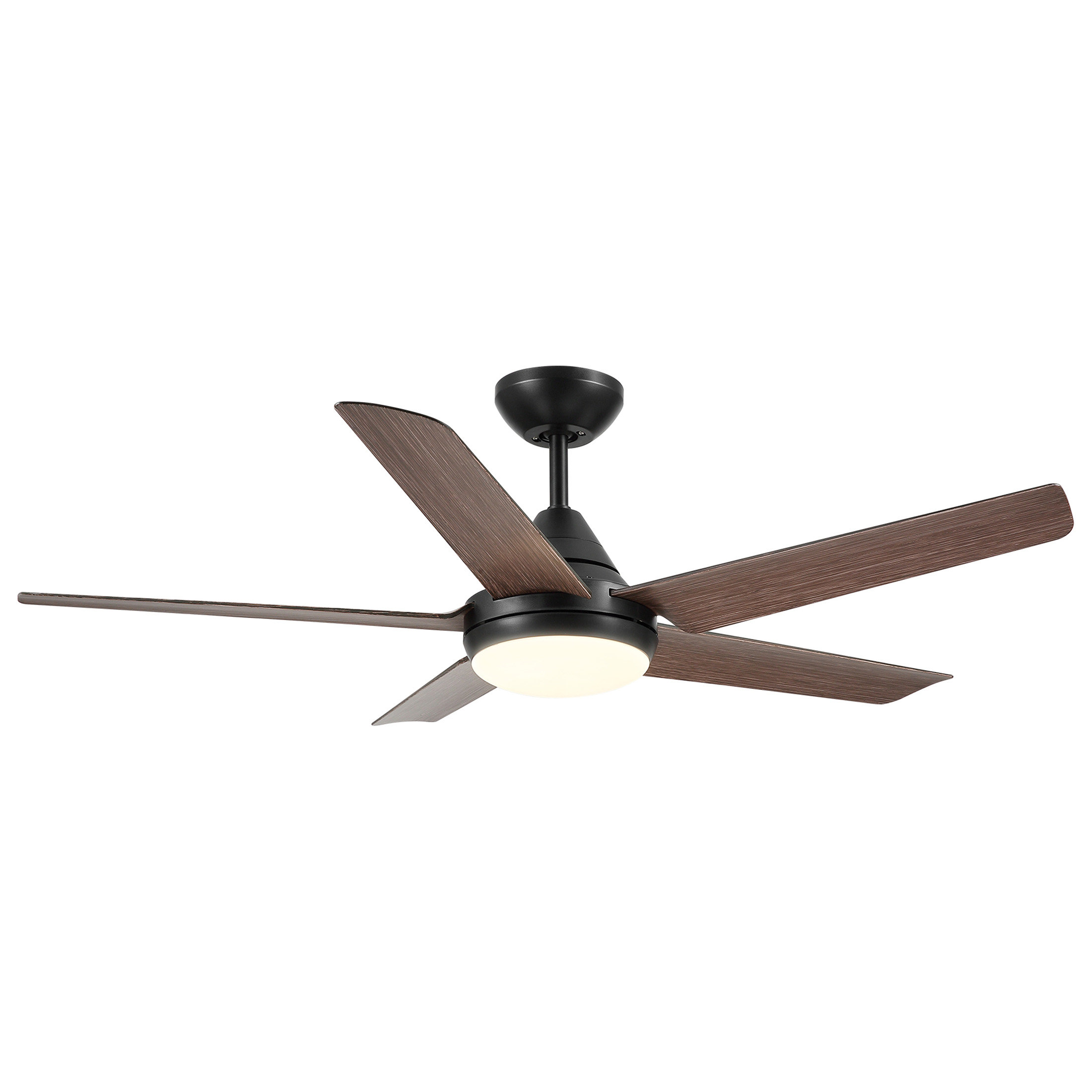 Taroo Clocks 48 In Intergrated LED Ceiling Fan Lighting With Brown Wood ...