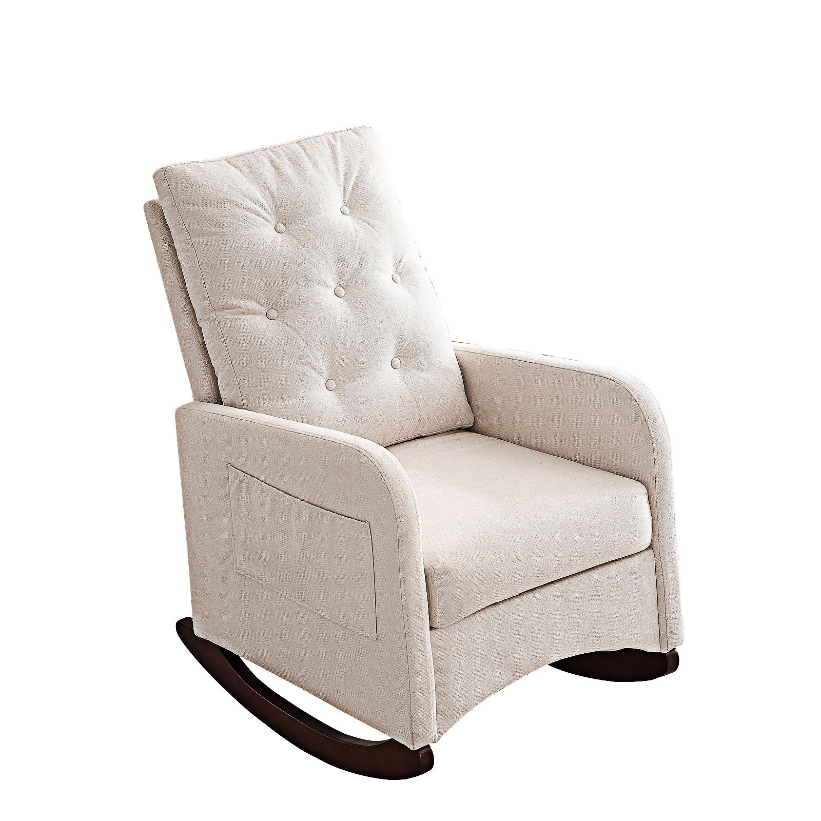 Red Barrel Studio® Modern Accent Rocking Chair With Two Side Pocket ...