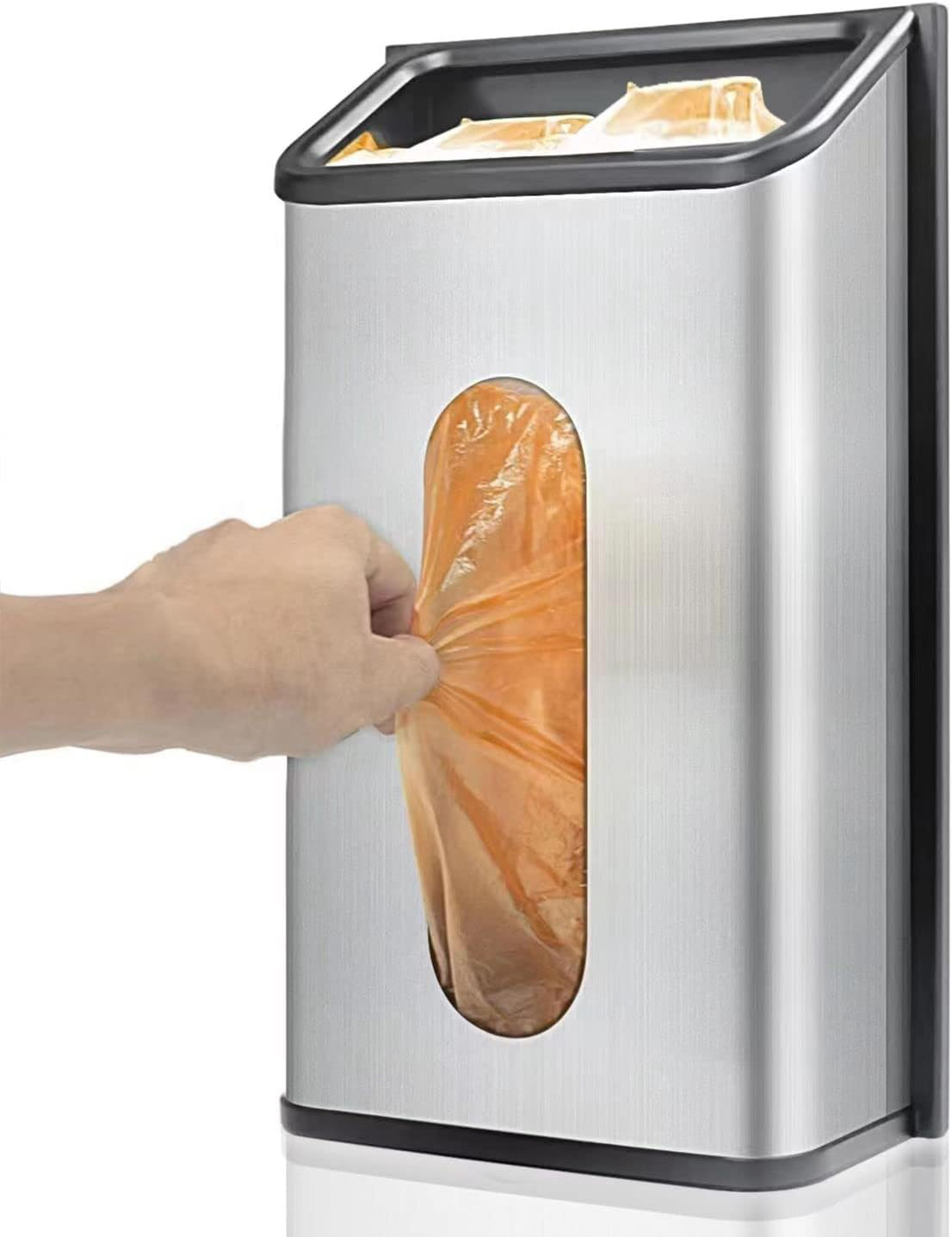 Rebrilliant Plastic Bag Holder,Wall Mount Grocery Bag Dispenser,Anti ...