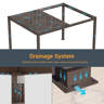 Causeway Bay Solar Light Metal Pergola with Adjustable Louvers and ...