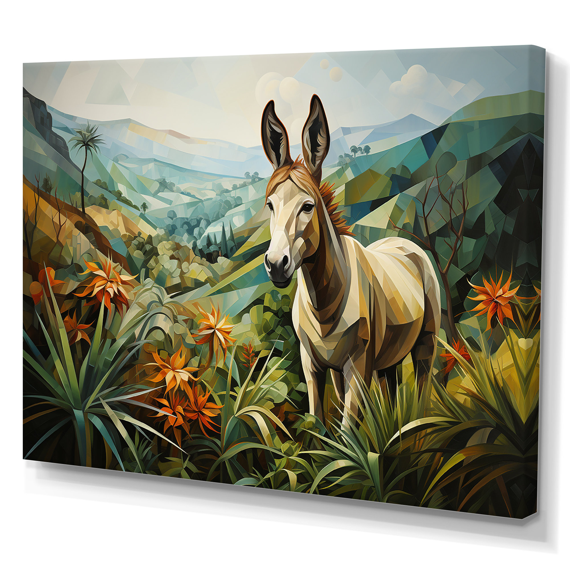 August Grove® Countryside Donkey Horizon VI - Donkey Wall Art | Wayfair