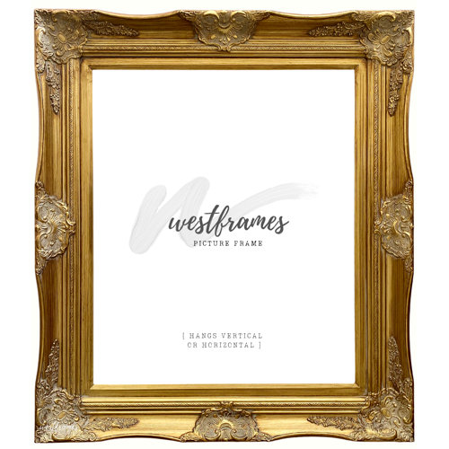 West Frames Georgiana Antique Gold Leaf French Baroque Ornate Wood ...