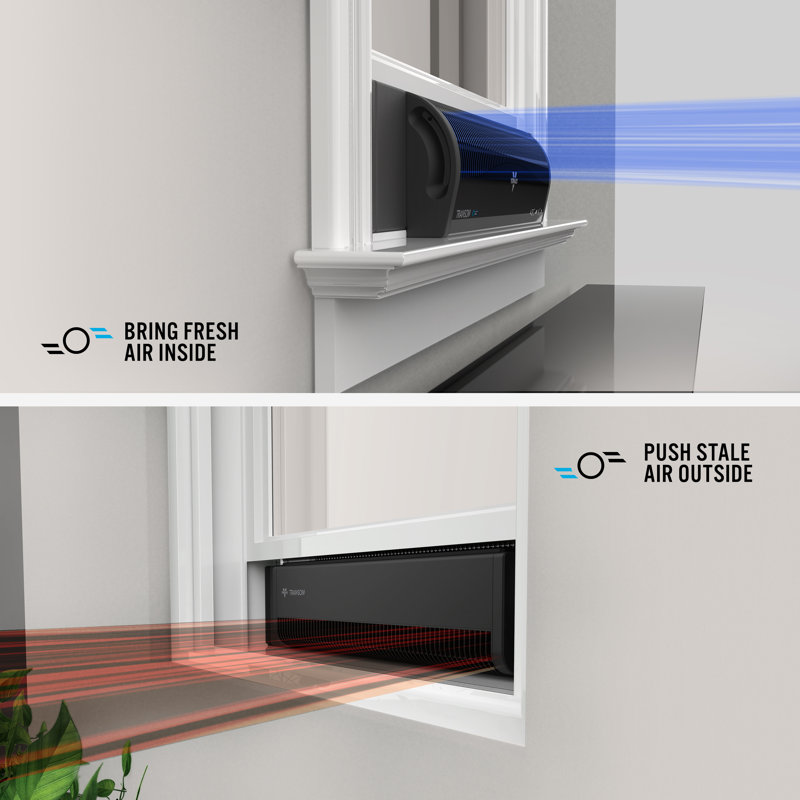 Vornado TRANSOM AE Window Fan Works with Alexa, 4 Speeds, Reversible ...