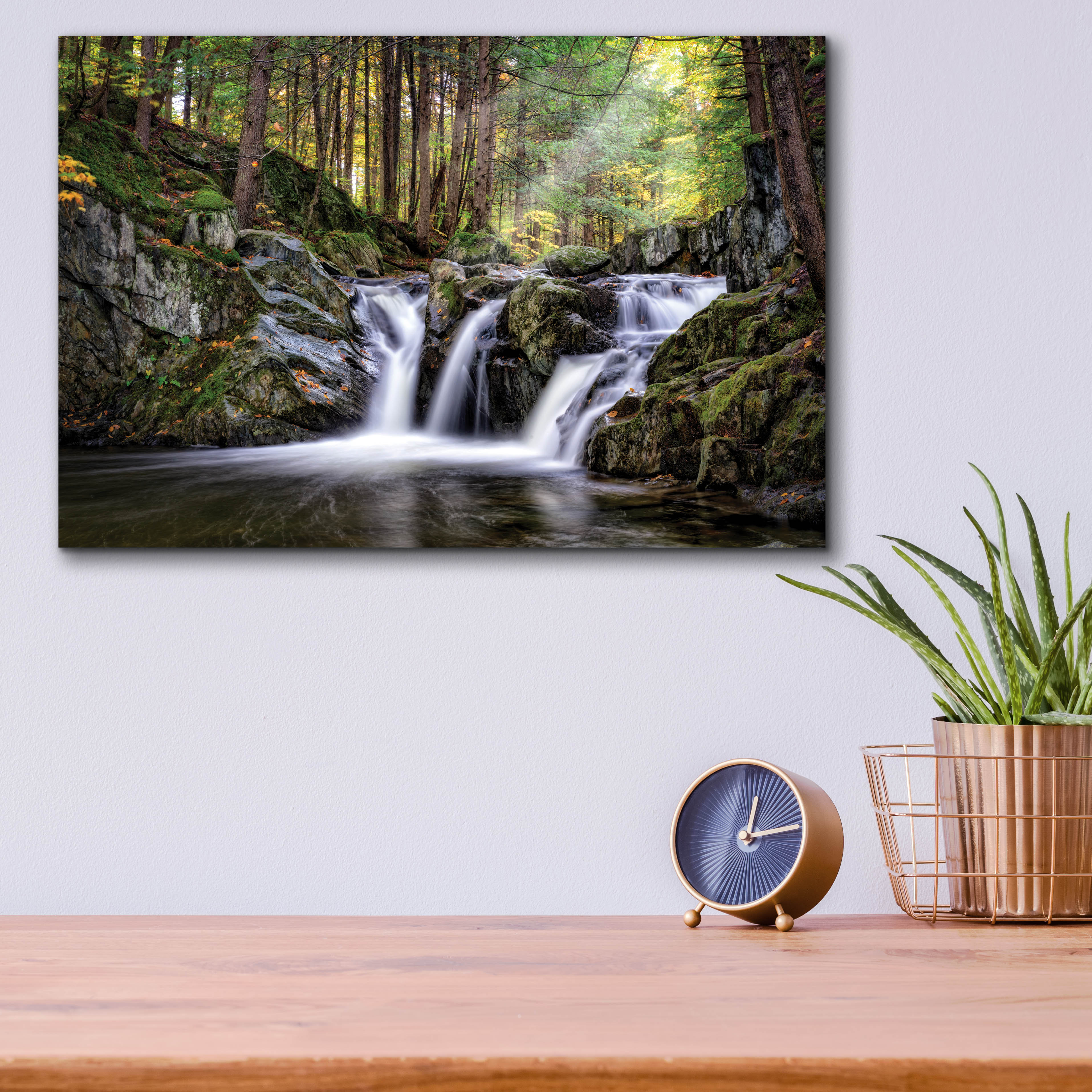 Latitude Run® 'Hancock Brook Falls' by Rick Berk Acrylic Glass Wall Art ...