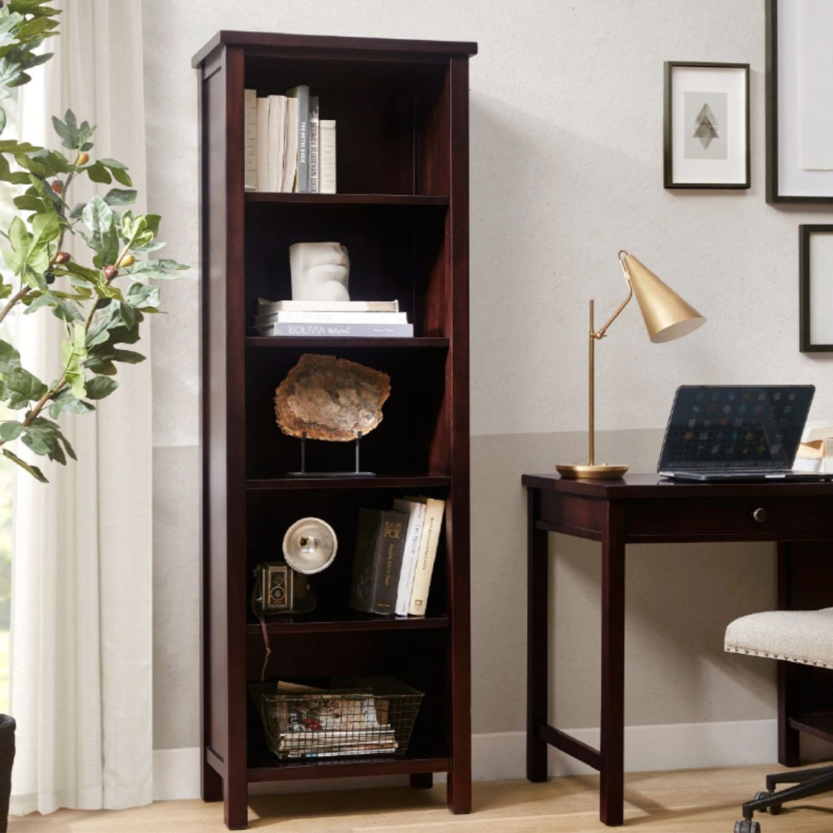 Hokku Designs Solid Wood Birch Five-Layer Storage Bookcase | Wayfair