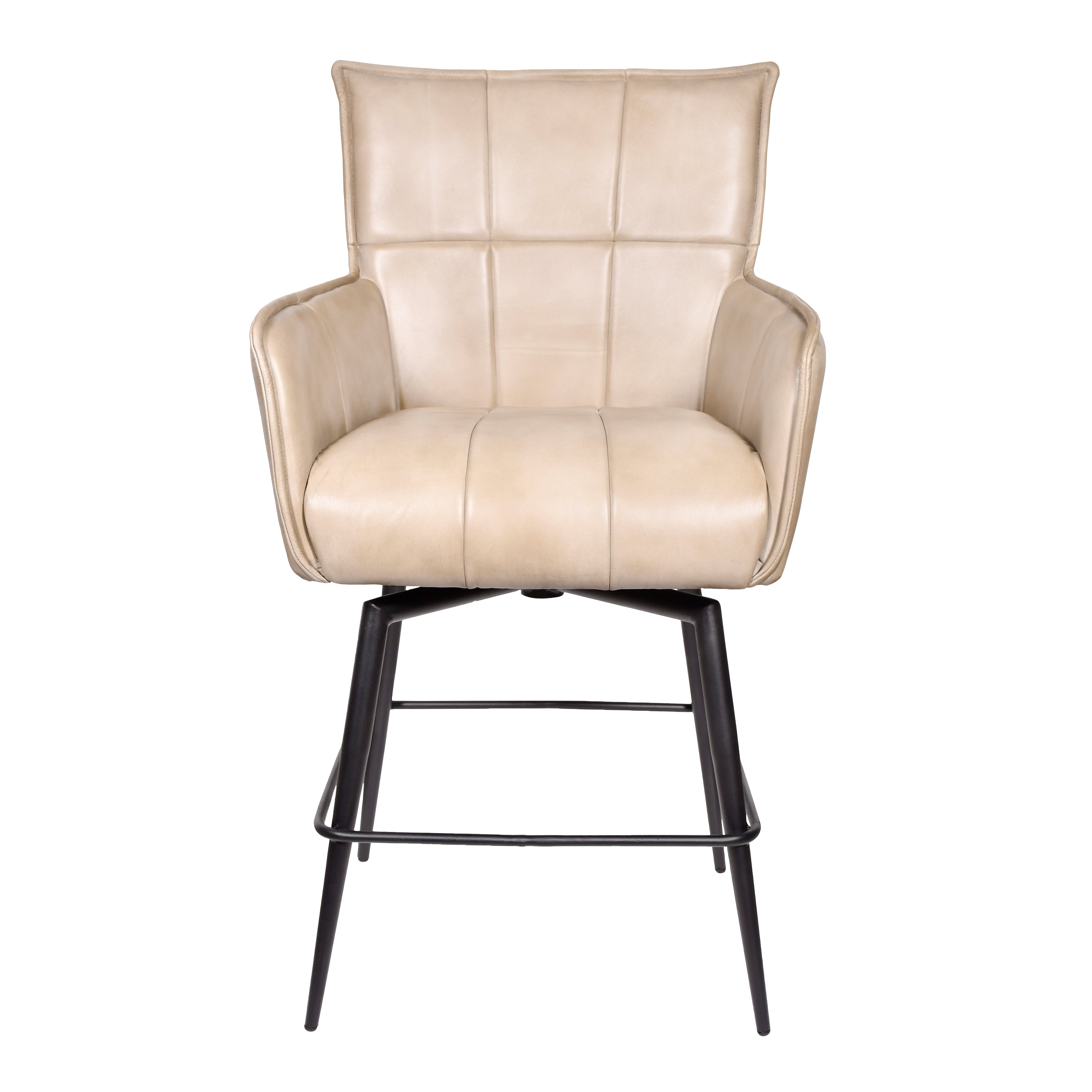 17 Stories Gabriel Swivel Counter Stool In Mid-century Stone Finish On ...