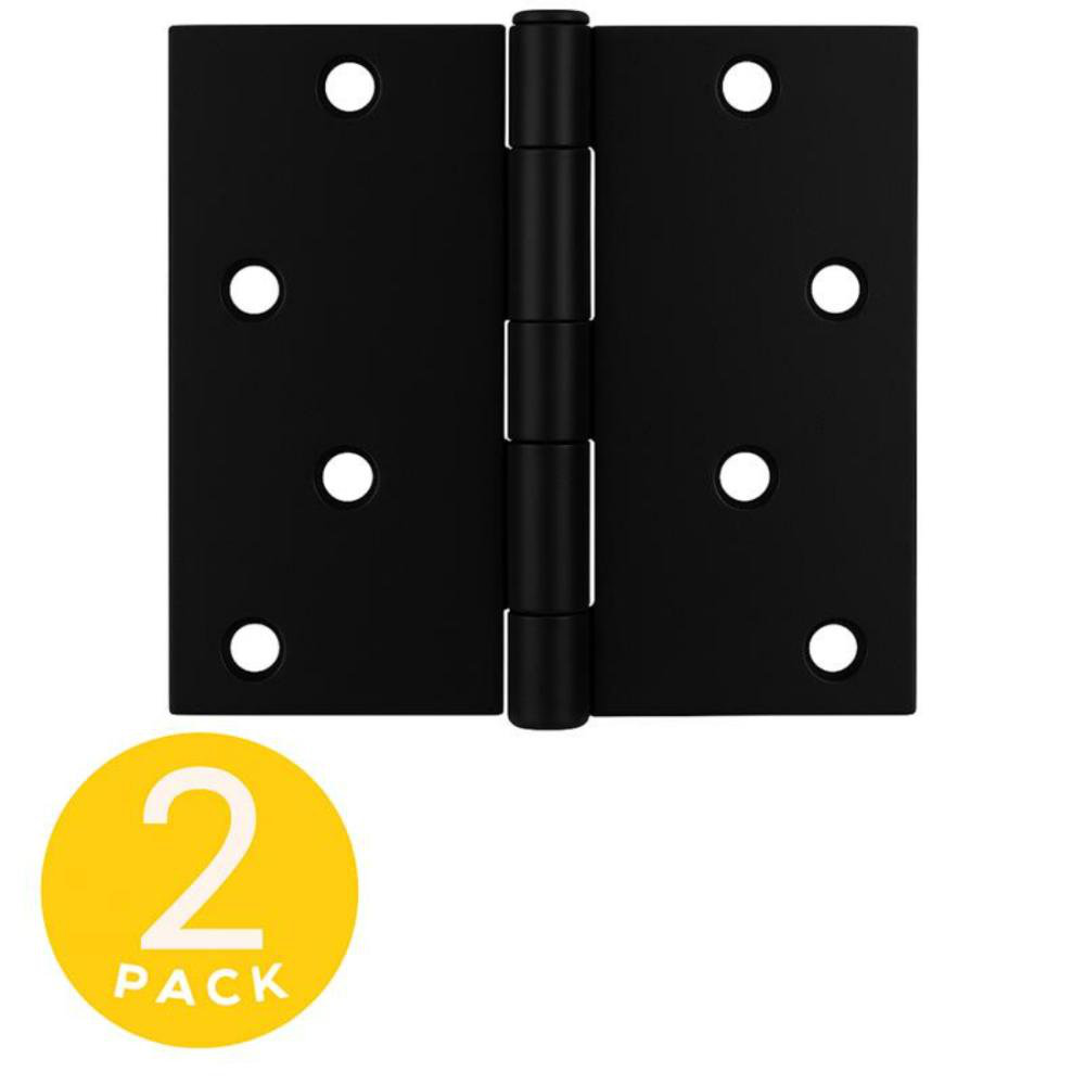 Global Door Controls 4 in. x 4 in. Matte Black Full Mortise Residential ...