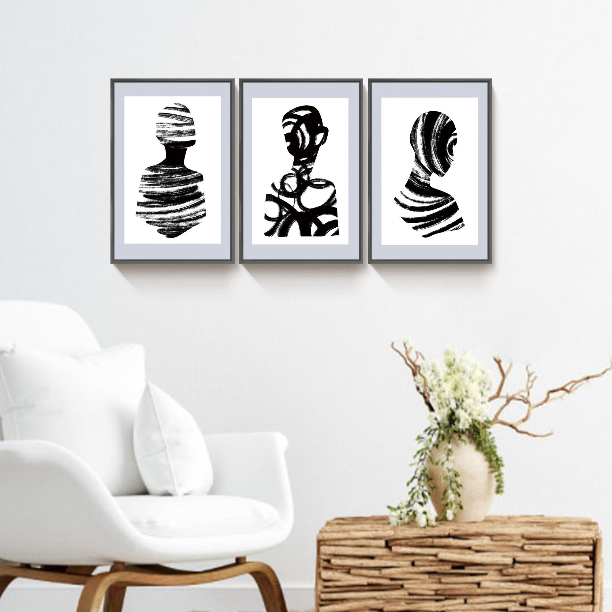 Wrought Studio Scandinavian Abstract Wall Art Minimalistic Canvas Print ...