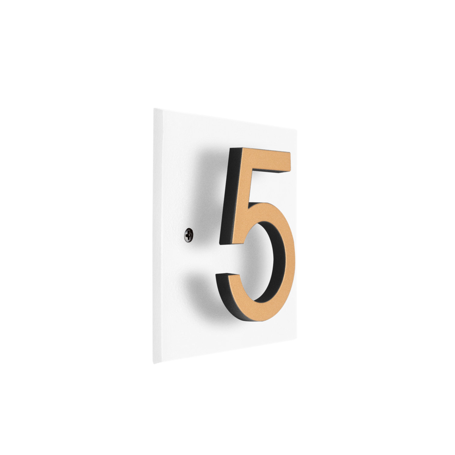 Whitehall Products Floating Stand-Off 1-Number Horizontal Sign, White ...