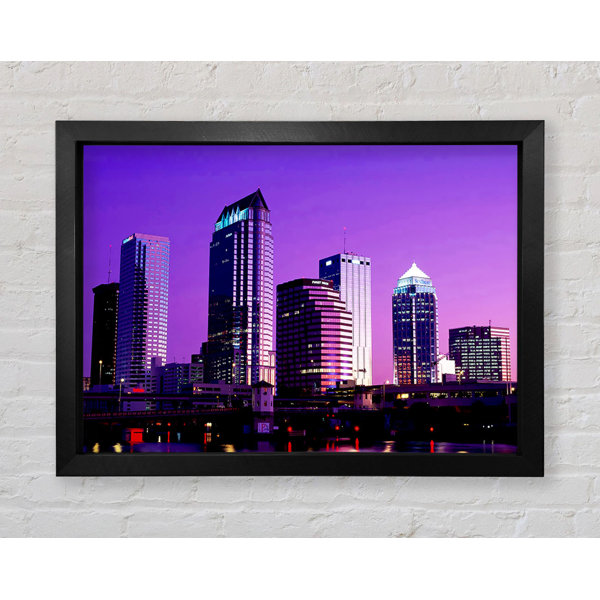 Bright Star Miami Purple Nights - Single Picture Frame Print | Wayfair ...