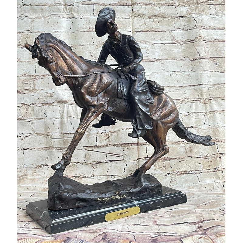 Foundry Select Frederic Remington Cowboy Bronze Statue Sculpture ...
