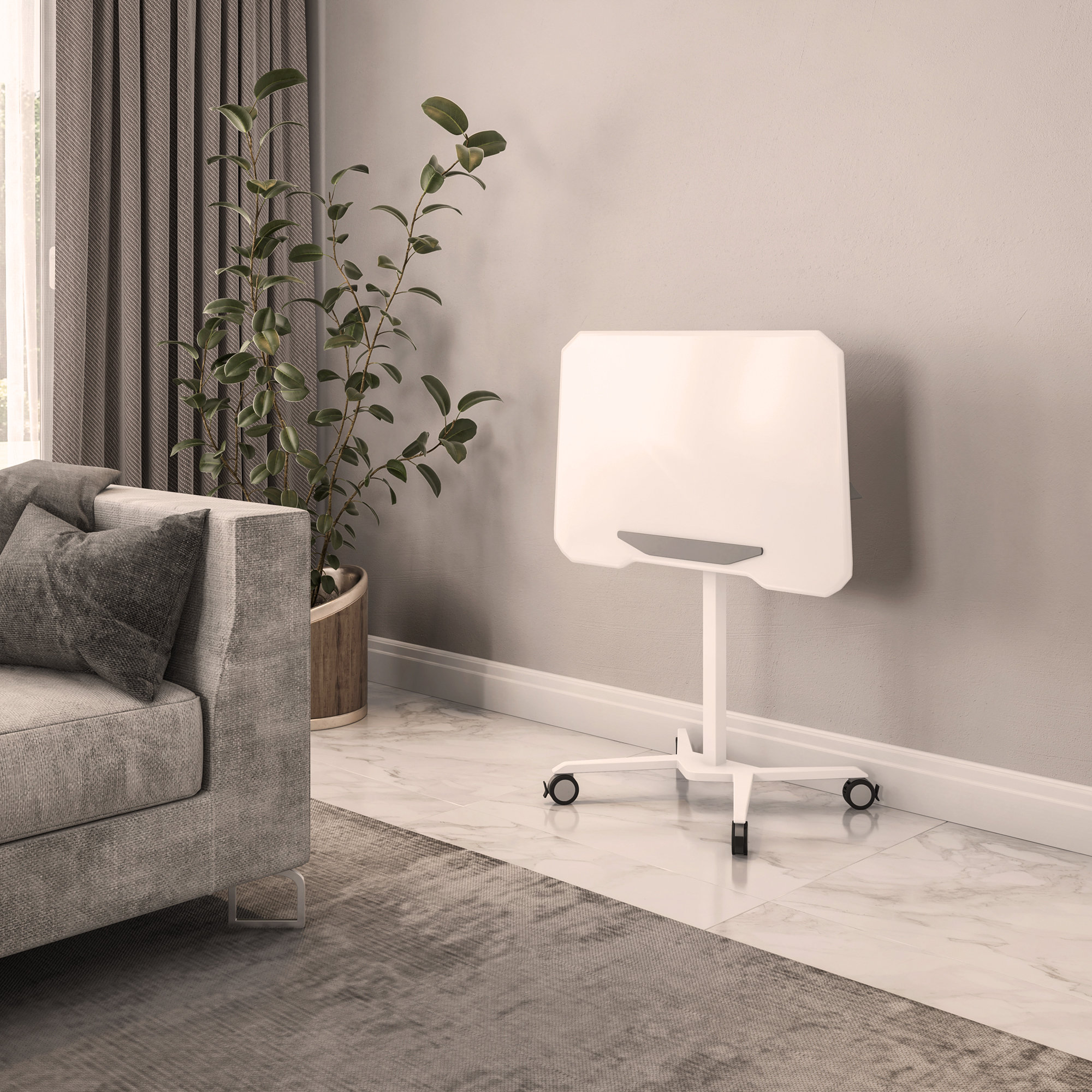 Inbox Zero Sit to Stand Mobile Laptop Computer Stand with Height ...