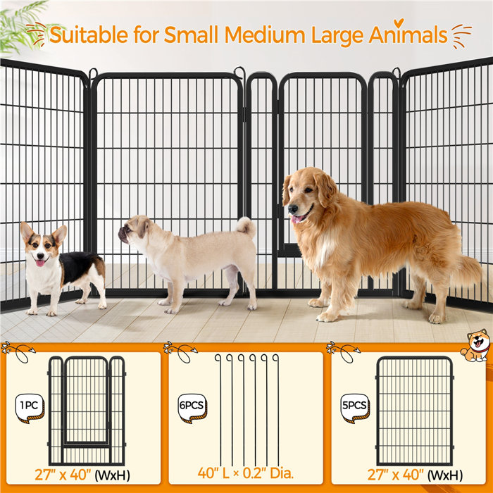 Yaheetech Outdoor Metal Dog Pen & Reviews | Wayfair