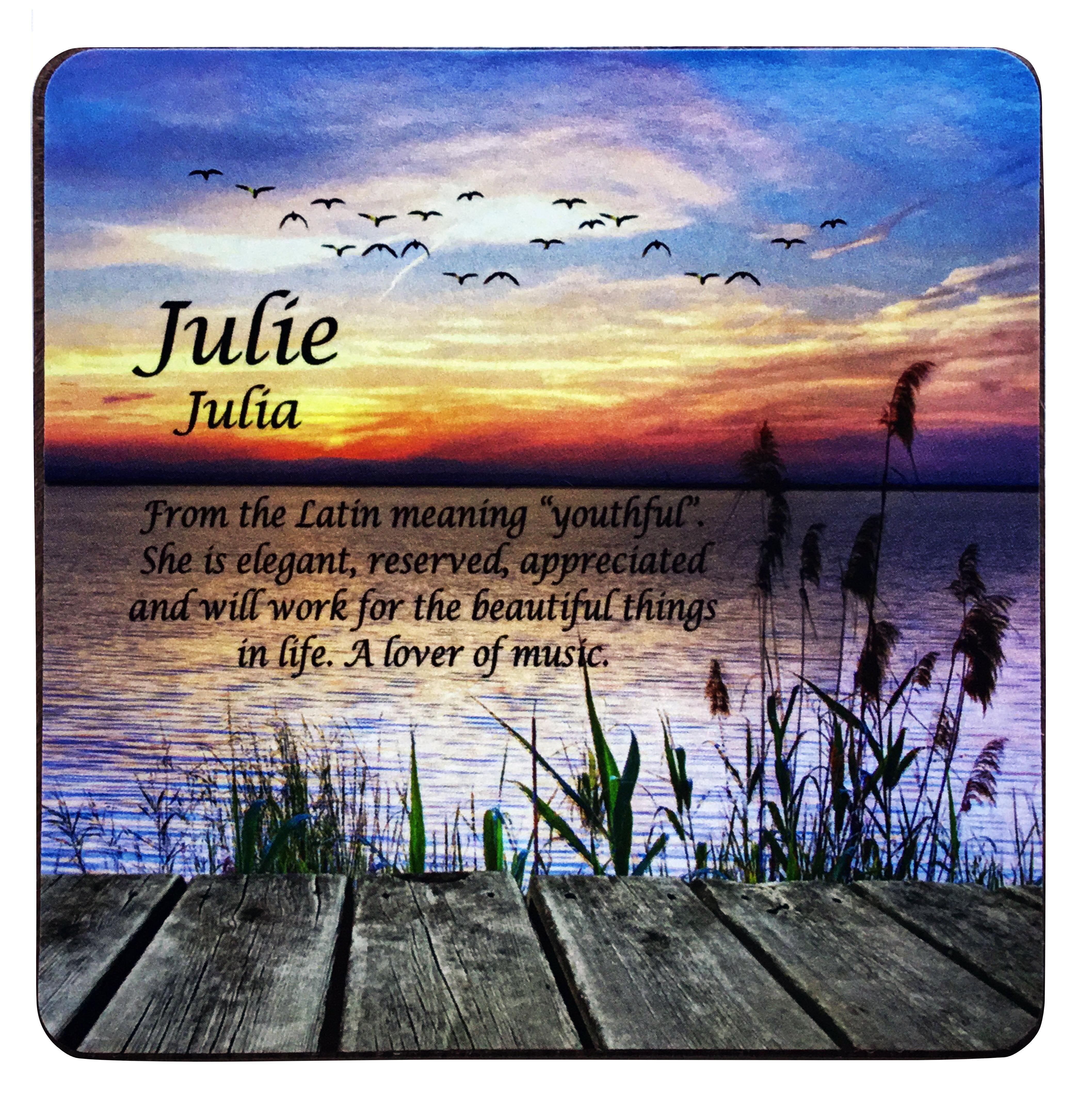 Happy Larry First Name Coaster - Julie | Wayfair.co.uk