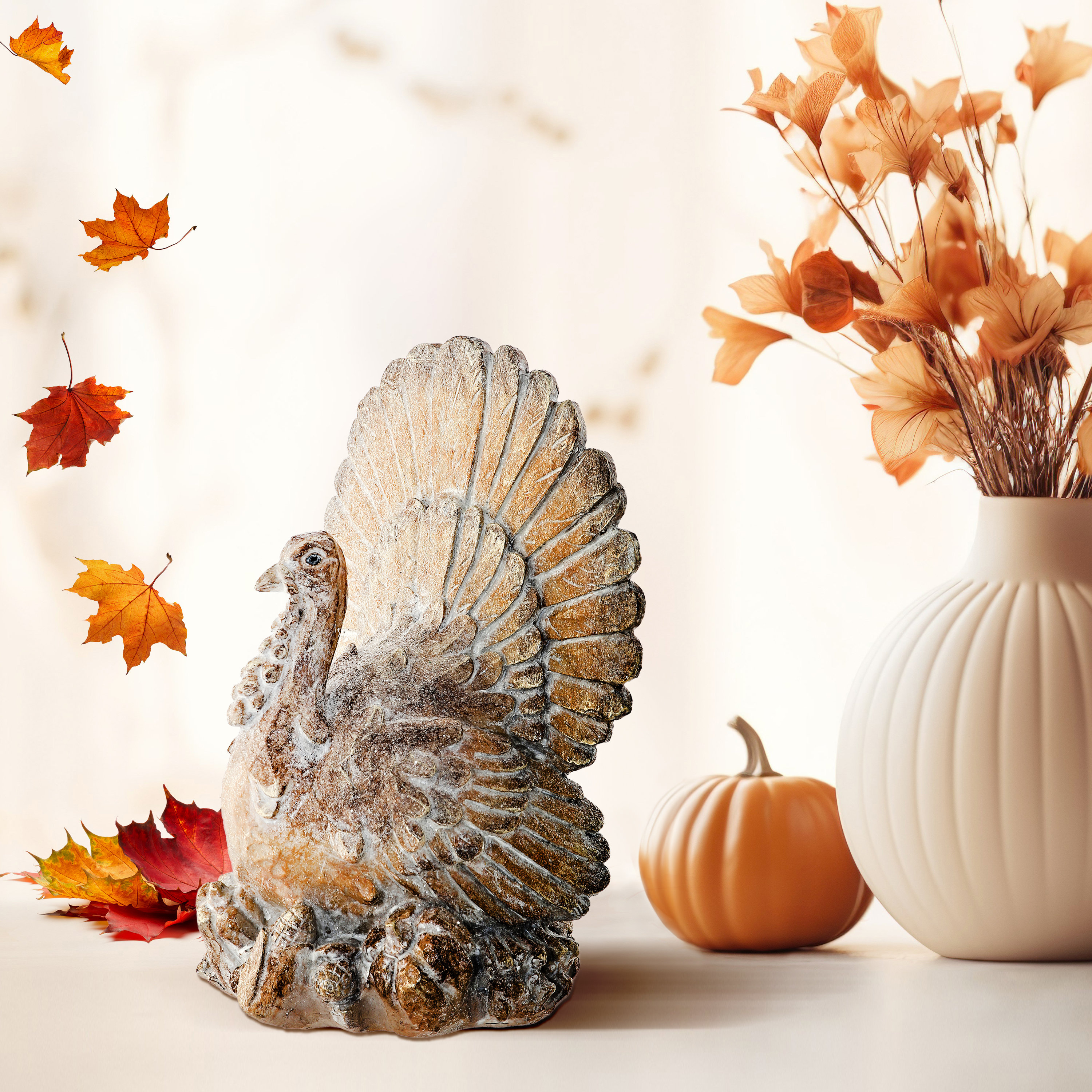 Ophelia & Co. 7.5" Resin Turkey | Wayfair