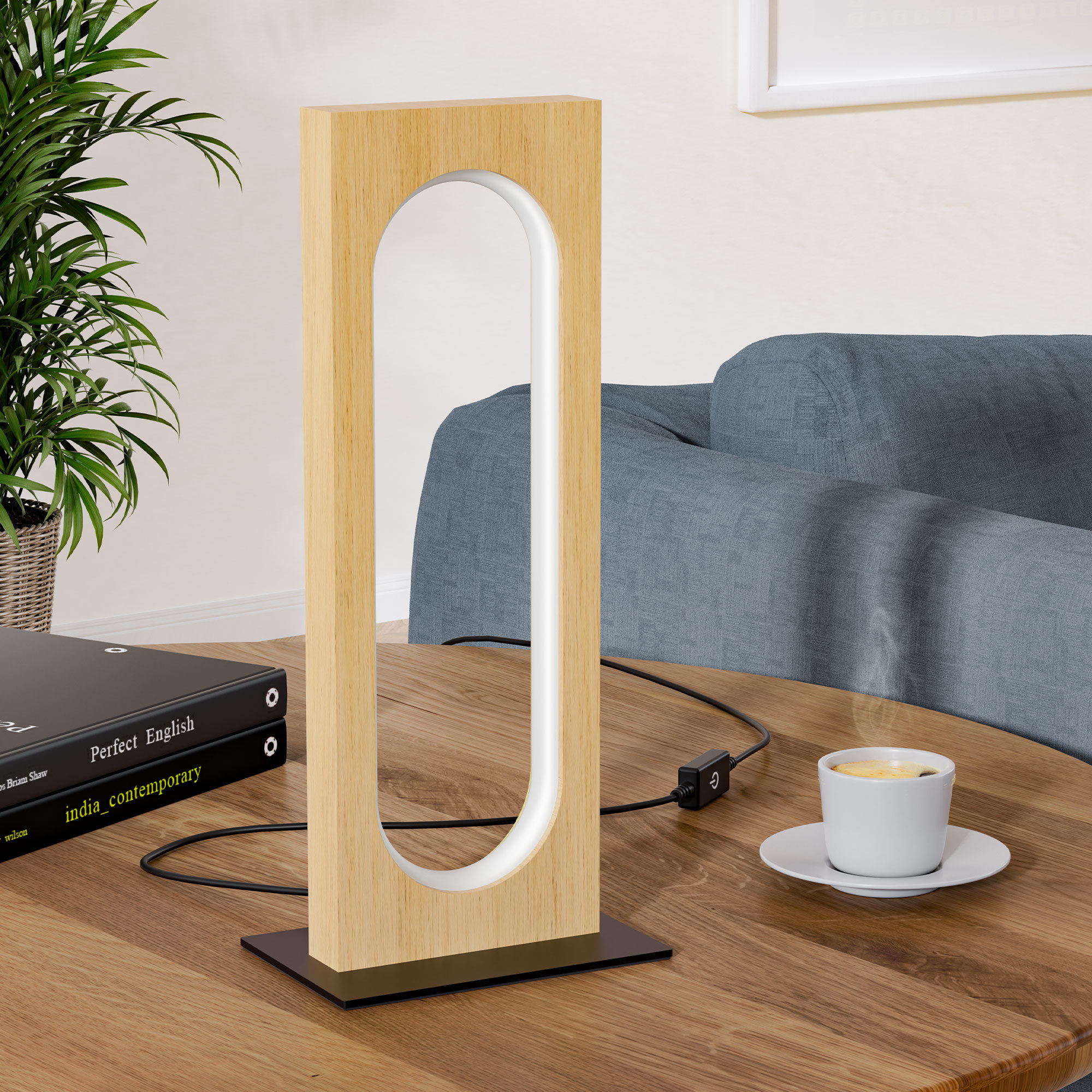 Ebern Designs Solid Wood Led Table Lamp With Touch Control - Wayfair Canada