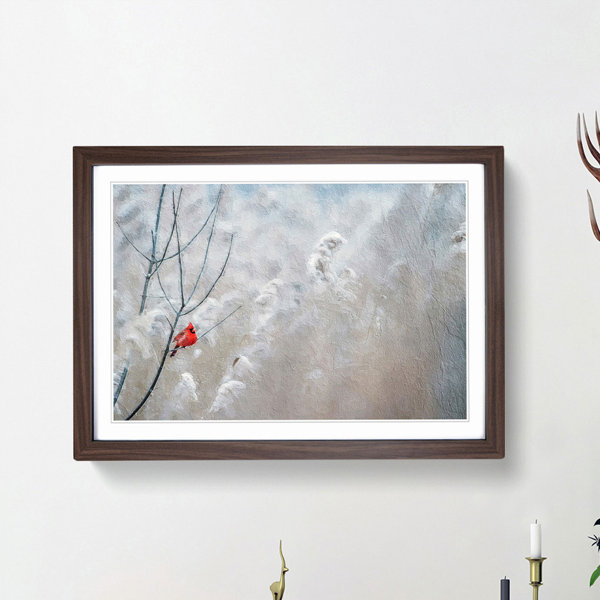 East Urban Home Red Cardinal Bird - Picture Frame Painting Print ...