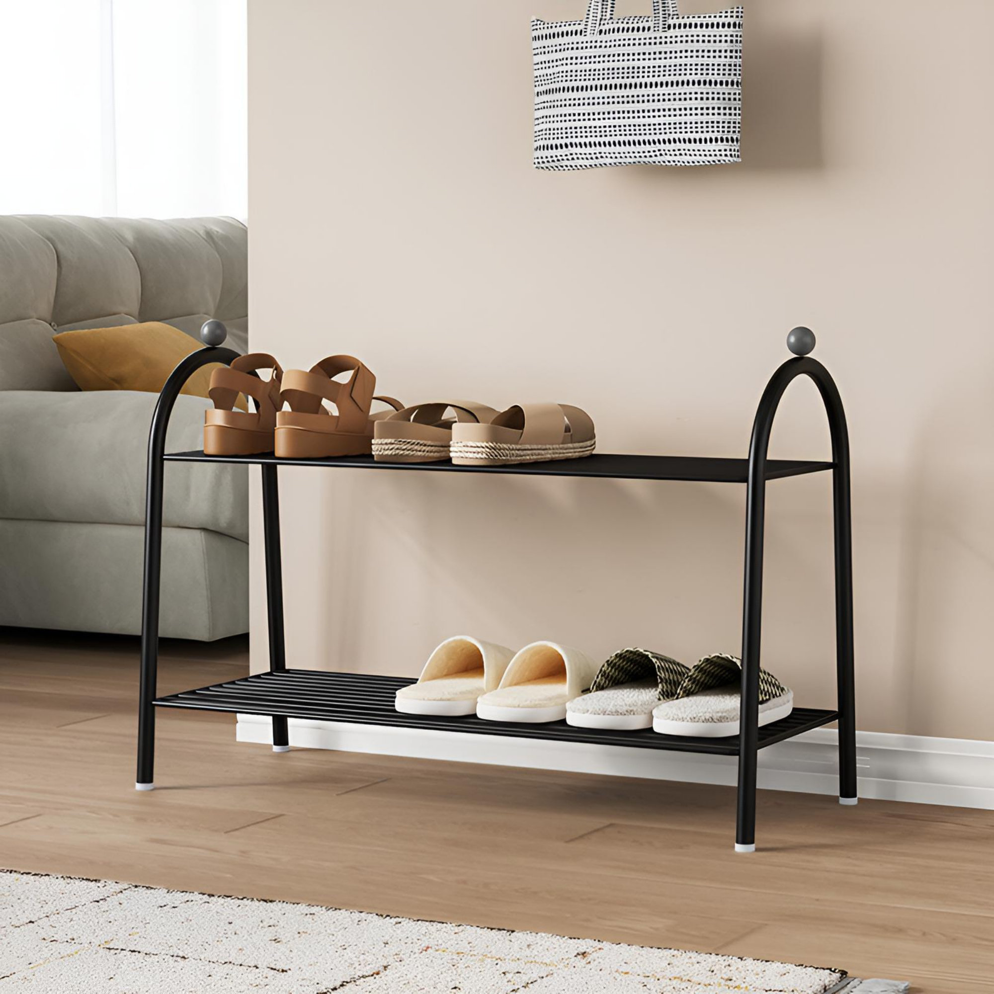 Mercer41 Simple Multi-Layer Iron Shoe Rack - A Household Door Indoor ...