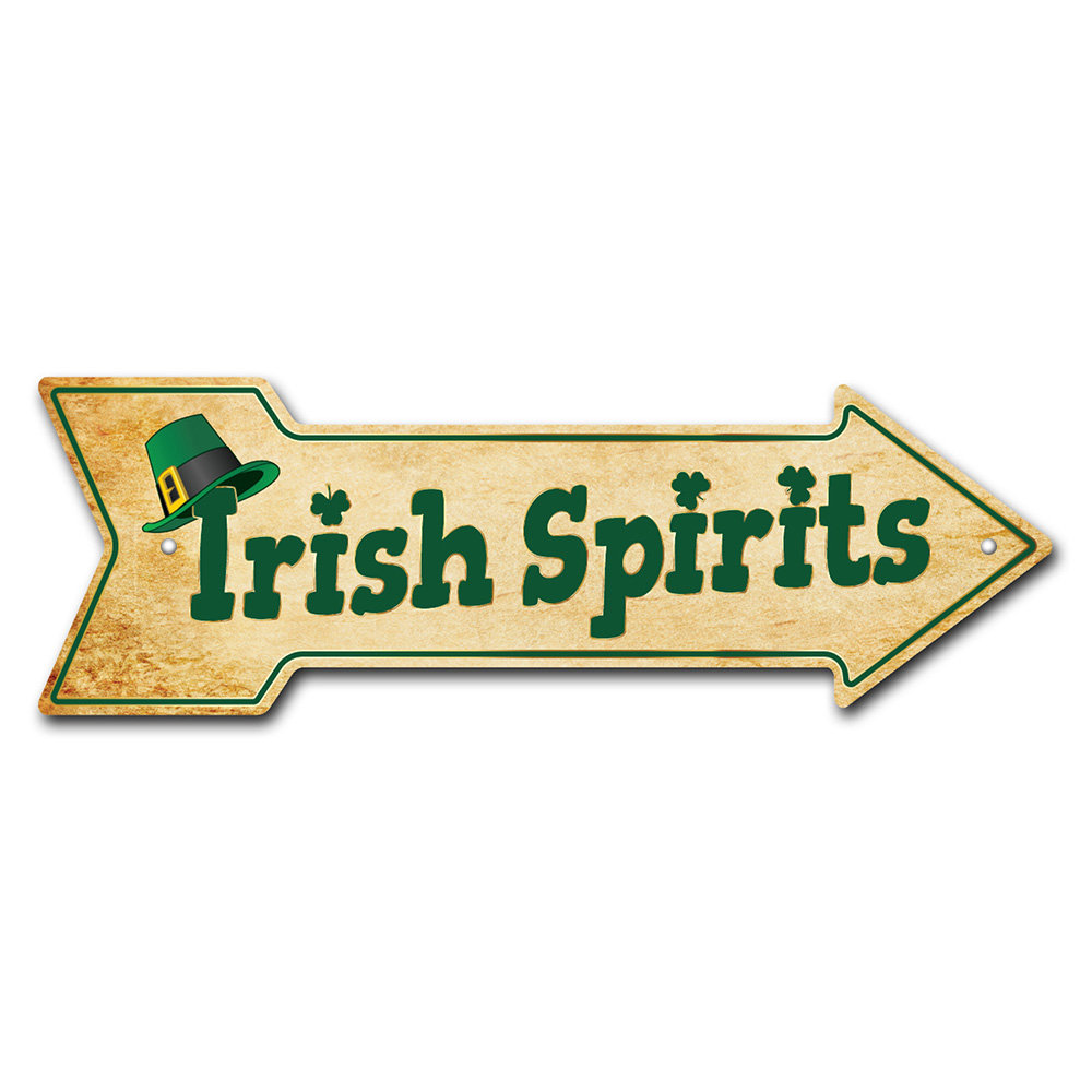 SignMission Irish Spirits Arrow Removable Decal Funny Home Décor 18 ...