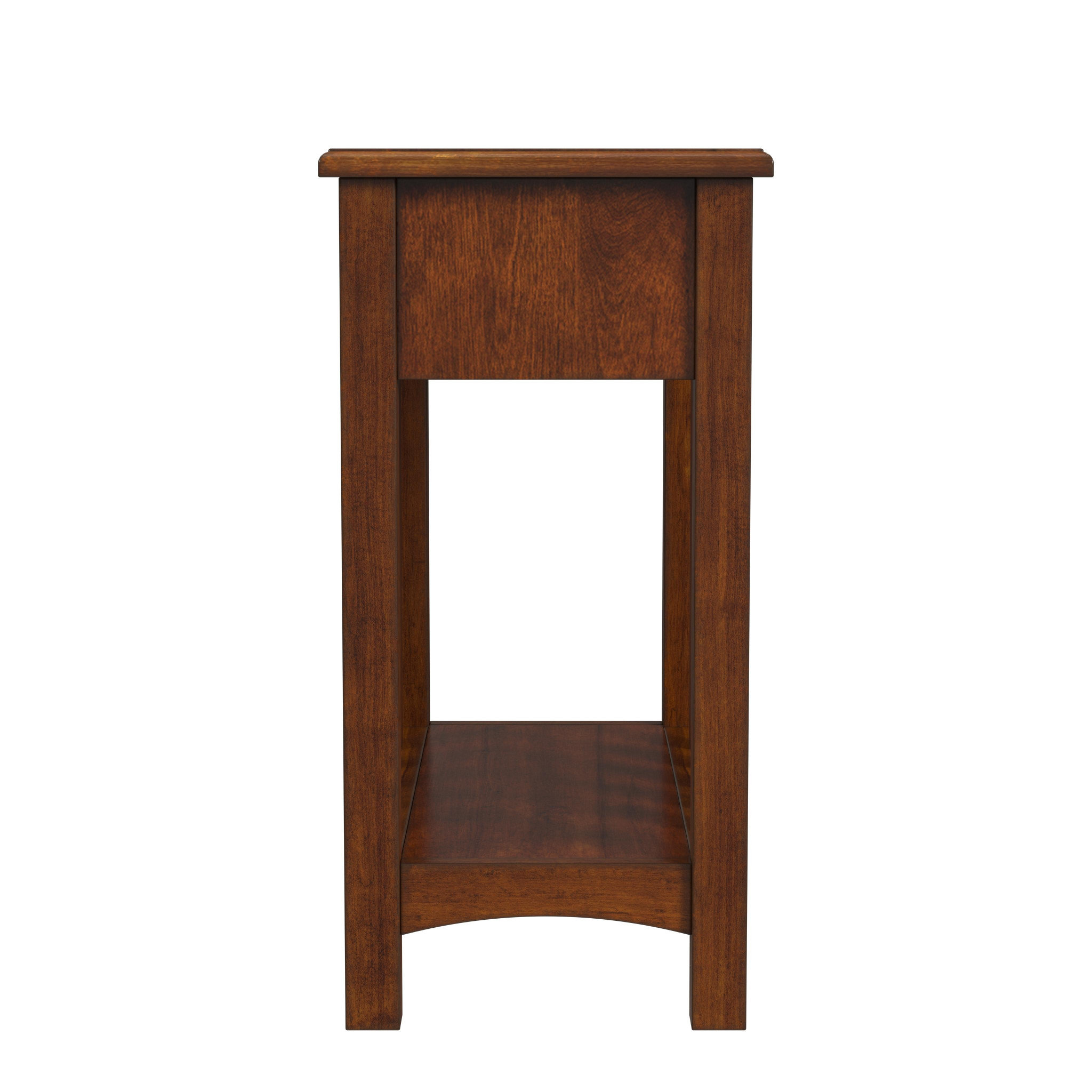 ZeaZu 24" Light Brown Manufactured Wood Rectangular End Table With ...